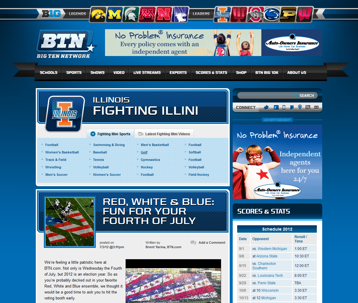 BTN.com - Official Big Ten Network Website - Laz Creative